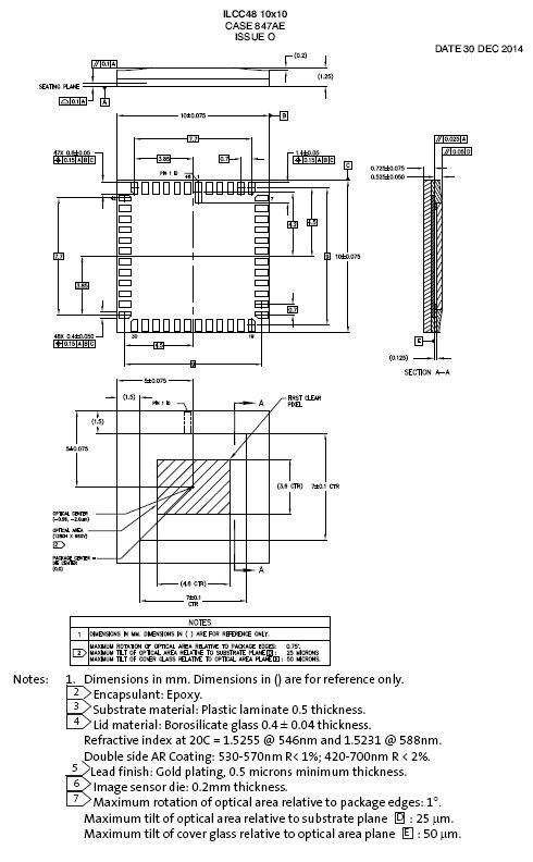 AR0134CS: CMOS Image Sensor, Digital, Global Shutter, 1.2 MP, 1/3"
