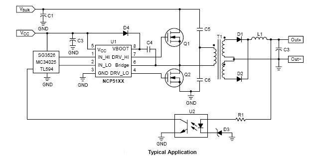 NCP5181: MOSFET / IGBT Drivers, High Voltage, High and Low Side, Dual Input
